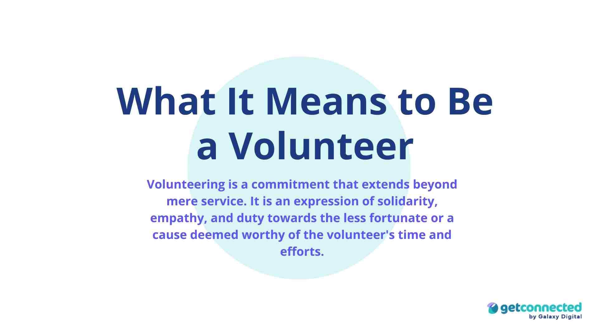 What Makes a Volunteer?