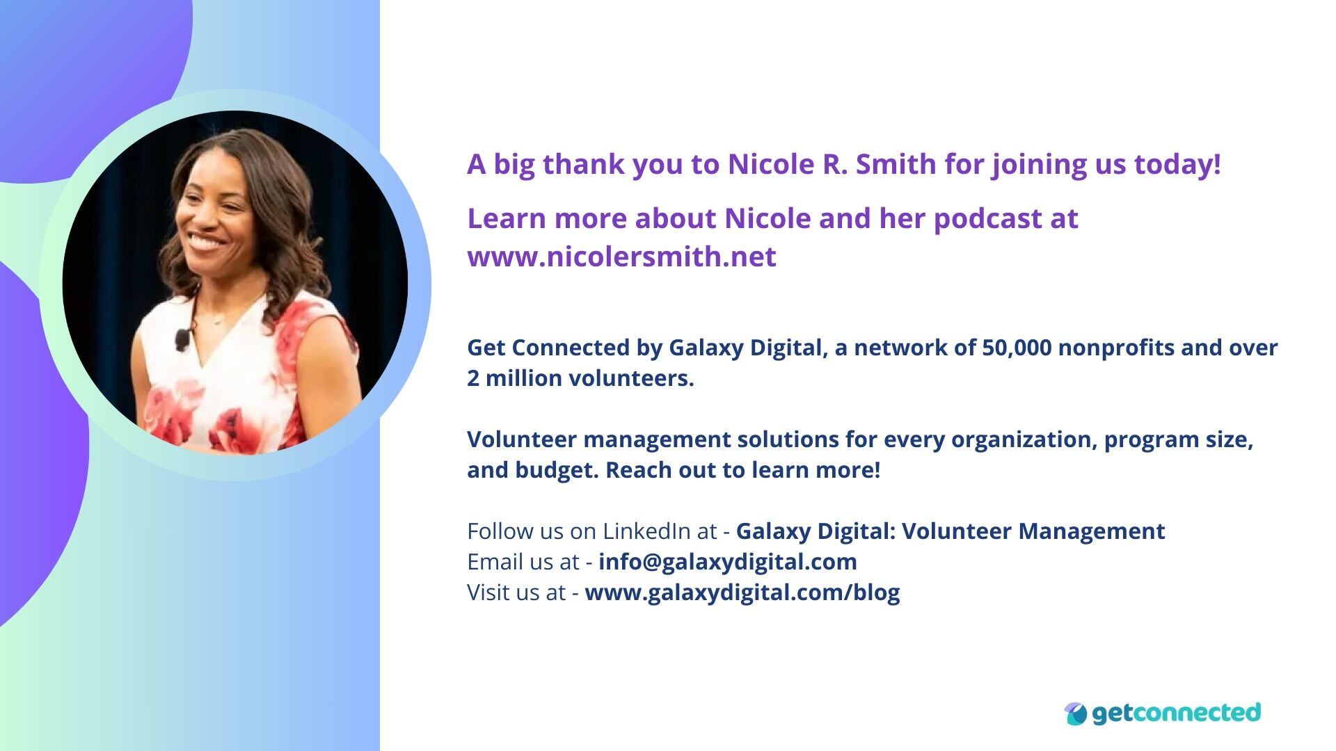 Volunteer Feedback Webinar, Nicole R. Smith, From the Suggestion Box