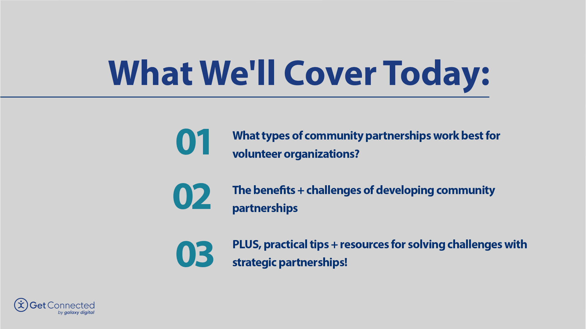 Building Community Partnerships - A Get Connected Webinar