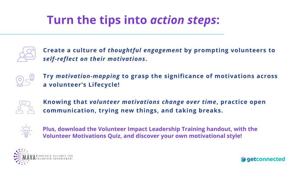 Create Action Throughout the Volunteer Lifecycle
