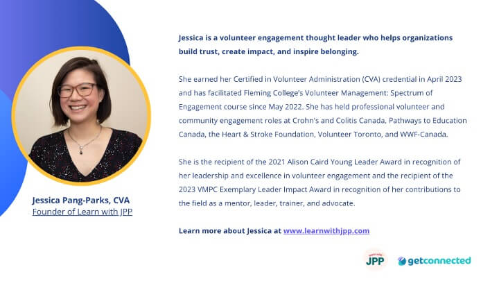 Self-Advocacy in Volunteer Engagement webinar with Jessica Pang-Parks